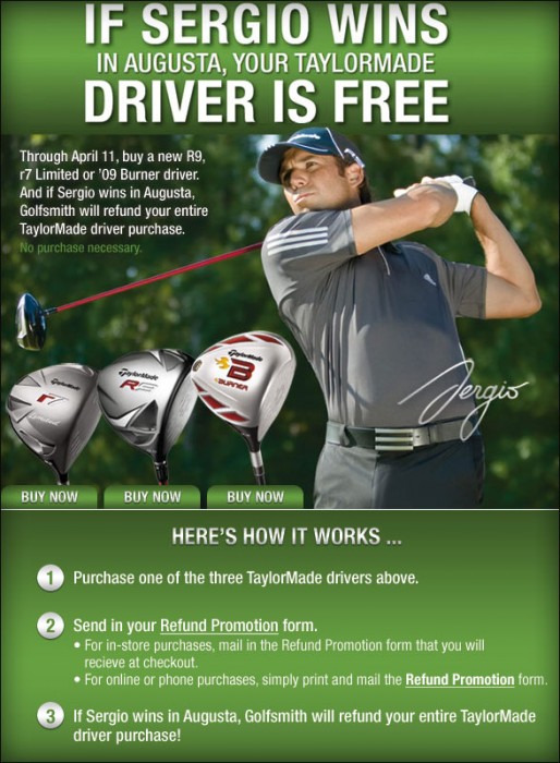 Golfsmith / Taylormade - Sergio R9 Promo!